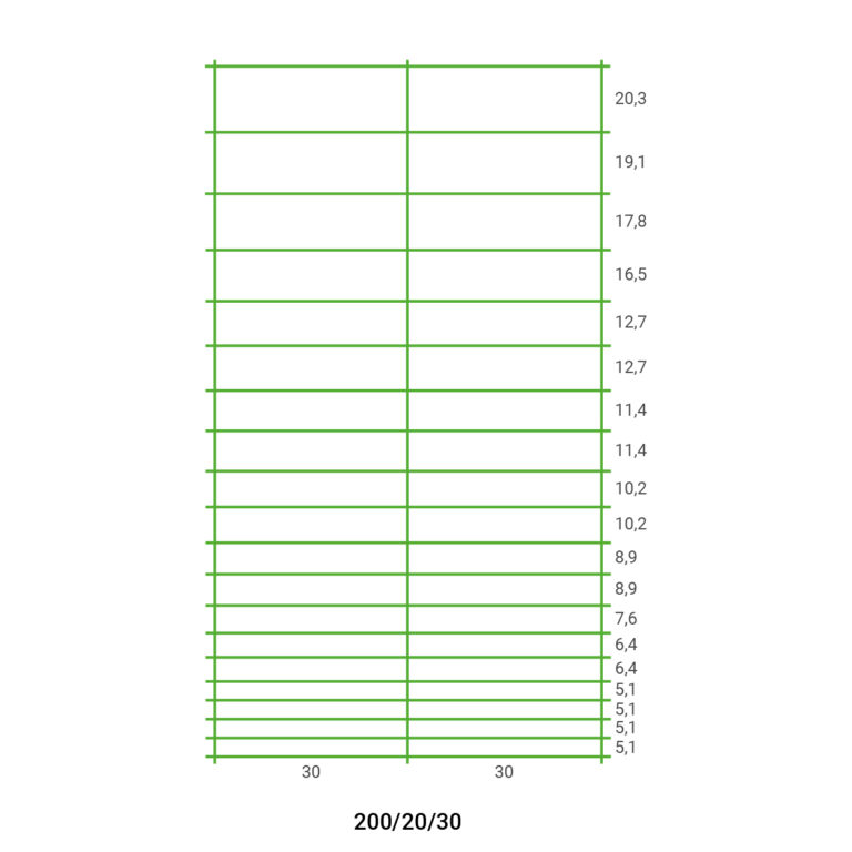 Rollo Malla Ganadera Anudada galvanizada 2 m 100 Metros (200/20/30 ...